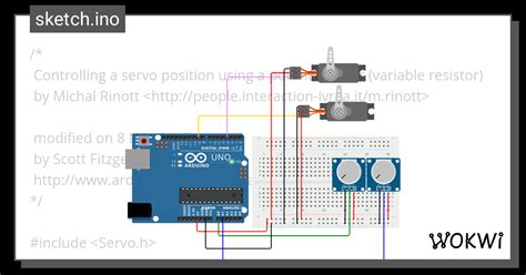 Servo Met Pot Meter Wokwi ESP32 STM32 Arduino Simulator