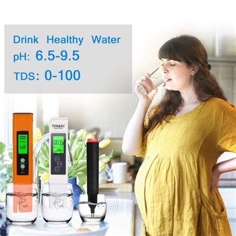 Testeur pH Mètre électronique TDSEC Mètre Température 5 en 1 Testeur