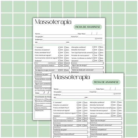 Ficha De Anamnese Massoterapia Arquivo Digital Elo Porn Sex Picture