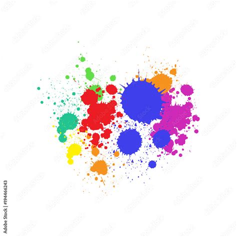 Multi Color Paint Splatter Icon Image Vector Illustration Design Vector