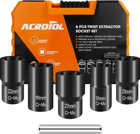Bolt Extractor Tool XOOL Impact Bolt Nut Remover Set 13 Pieces Nut