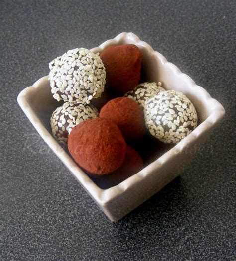Rêve de gourmandises Truffes au sésame ou noisette amande