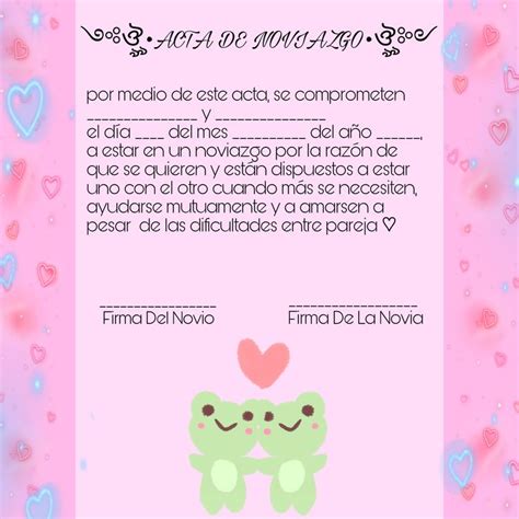 Acta De Noviazgo Noviazgo Novios
