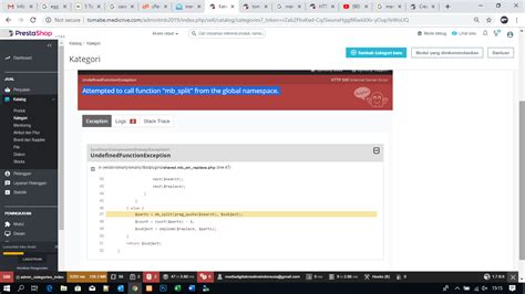 how to solve attempted to call function mb split from the global namespace installing