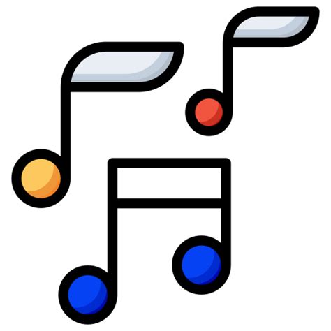 Icono De Notas Musicales Generic Color Lineal Color