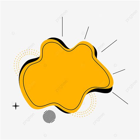 Yellow Box Clipart Transparent Background Yellow Fluid Text Box Banner