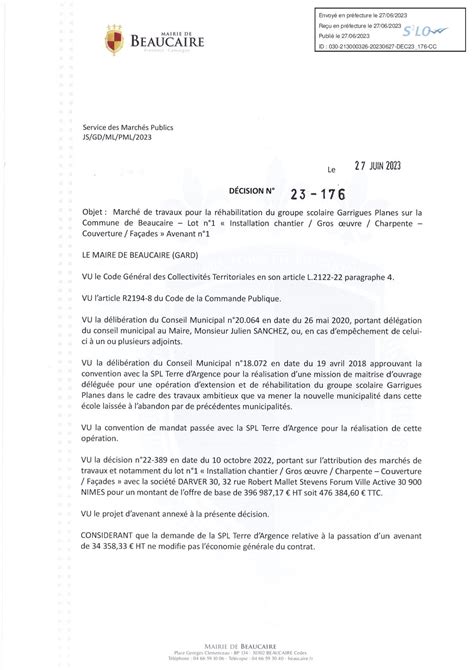 Calaméo Fichier Parution Décision 23 176 Du 27 06 2023