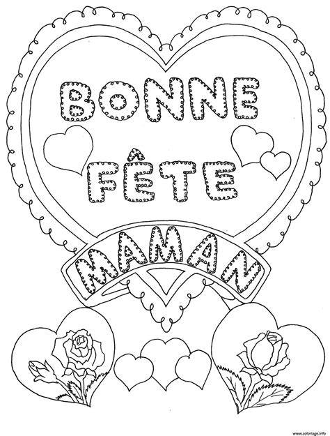 Coloriage Fete Des Meres Bonne Fete Maman Dessin Fete Des Meres à imprimer