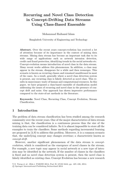 pdf recurring and novel class detection in concept drifting data