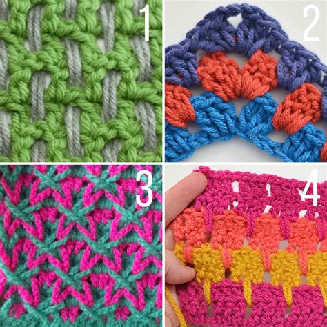 20 Multi Color Crochet Stitch Tutorials Make Do Crew
