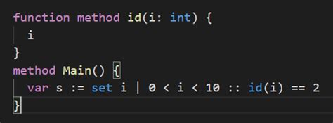 Wrong Syntax Highlighting Of Set Comprehensions Issue 132 Dafny