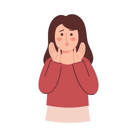 Mujer Sorprendida Vector Premium