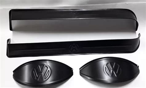 Kit Pe As Preta Calha Chuva E Pestana Logo Vw Fusca