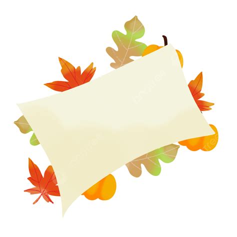 Autumn Pumpkin Leaves Paper Border Fall Autumn Pumpkin Png