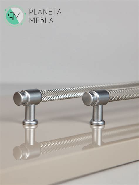 Uchwyt reling stylizowany 160 mm aluminium radełkowany Planeta mebla