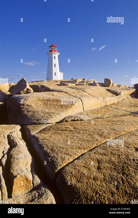 Peggy S Cove Lighthouse Nova Scotia Canada Stock Photo Alamy