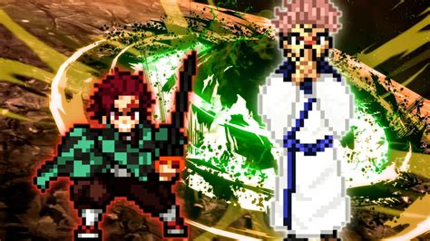 Tanjiro Chaos OP All Form VS Sukuna 1 7 1 OP In Jump Force Mugen YouTube
