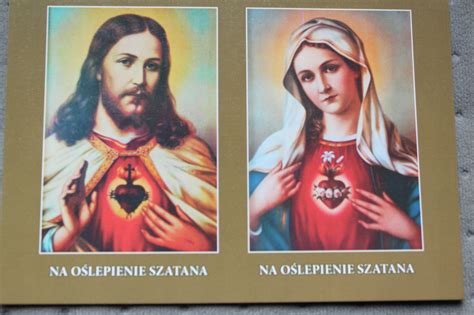 Najświętsze Serce Jezusa Niepokalane Serce Maryi Obrazek pocztówkowy