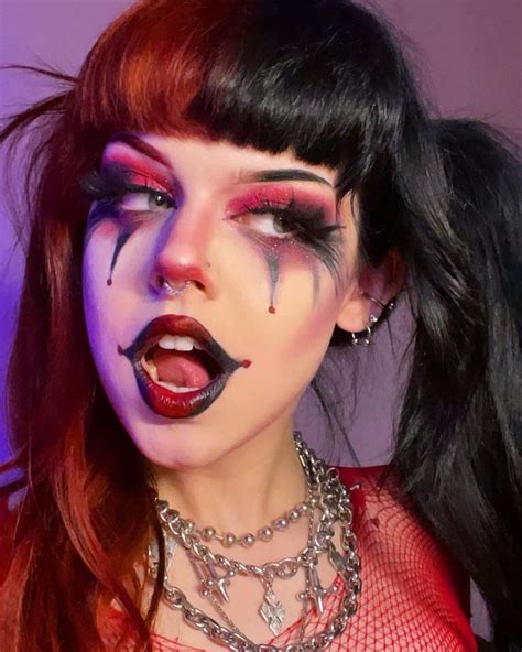 Scary Clown Outfit Girl Clown Makeup Jester Makeup Clown Costume