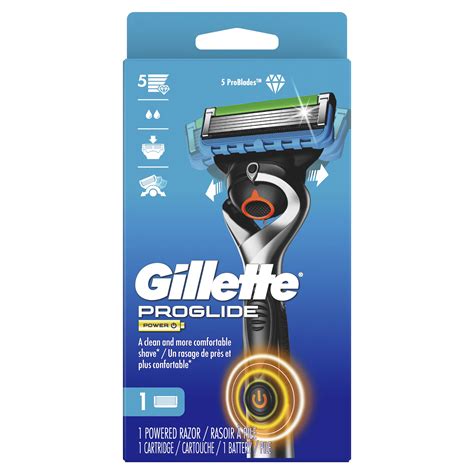 Gillette Pro Glide Power Men S Razor Handle 1 Blade Refill Blue