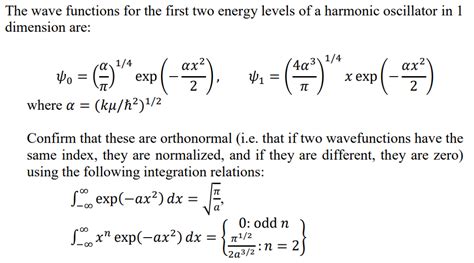 solved the wave functions for the first two energy levels of