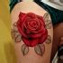 Owl And Rose Tattoo On Thigh By Nikolay Dzhangirov Tattooimages Biz