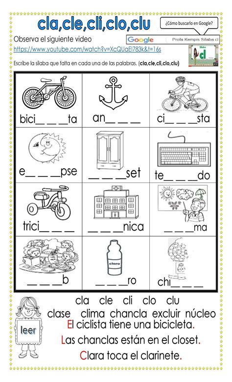 MI LIBRITO DE SÍLABAS TRABADAS Teachers School Teaching