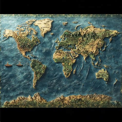 Um Mapa Detalhado Do Mundo Mostrando Os Continentes Os Pa Ses E Os
