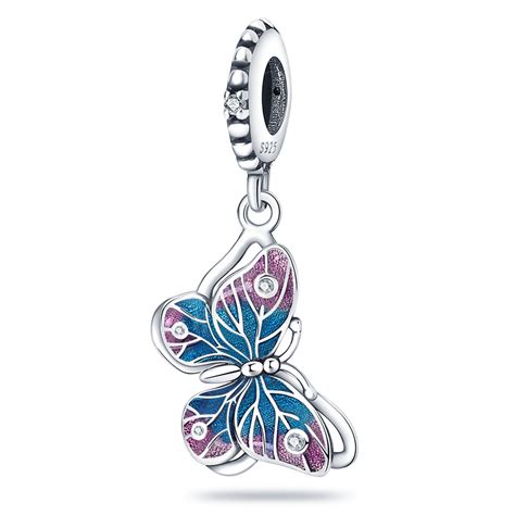 Zawieszka SREBRO 925 Charms Koralik Do PANDORA Motyl Sfera Damska