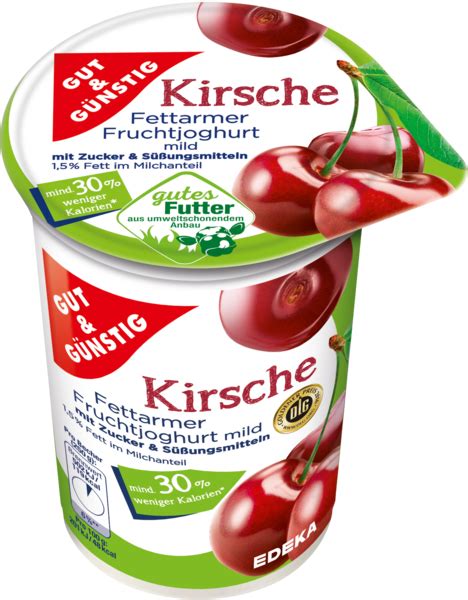 GUT GÜNSTIG Fettarmer Fruchtjoghurt 1 5 Fett Kirsche von Edeka