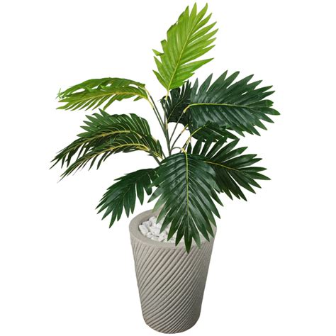 Planta Coqueiro Artificial Arranjo Vaso Grande Polietileno Decoração