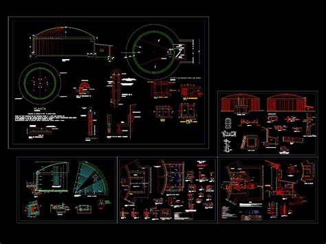 Planos De Reservorio De M Apoyado En Autocad Librer A Cad