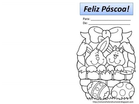 16 Cartões de Páscoa para Colorir Aprender e Brincar