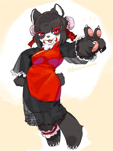 Girls Anthro Black Fur Blush Female Female Only Fur Furry Hi Res Kame