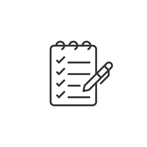 To Do List Icon In Flat Style Document Checklist Vector Illustration