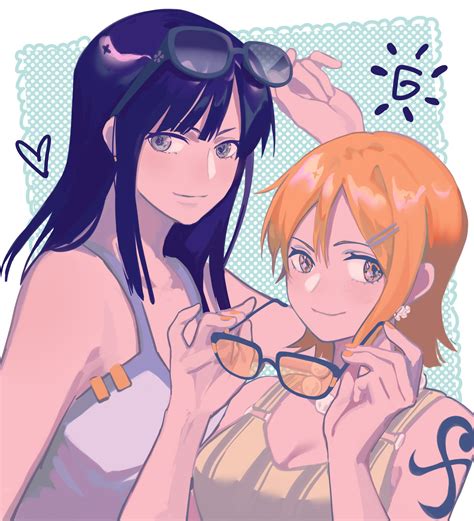 Nami And Nico Robin One Piece Drawn By Towne Danbooru