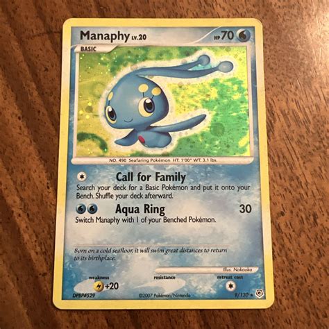 Pok Mon Tcg Manaphy Diamond Pearl Holo Holo Rare For Sale