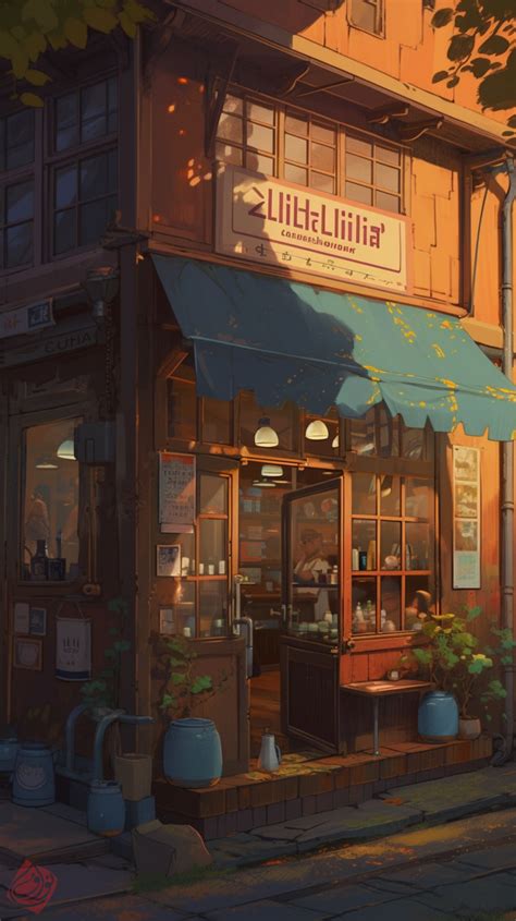 A Cozy Coffee Shop Wallpaper In 2023 Dreamy Art Shop Wallpaper