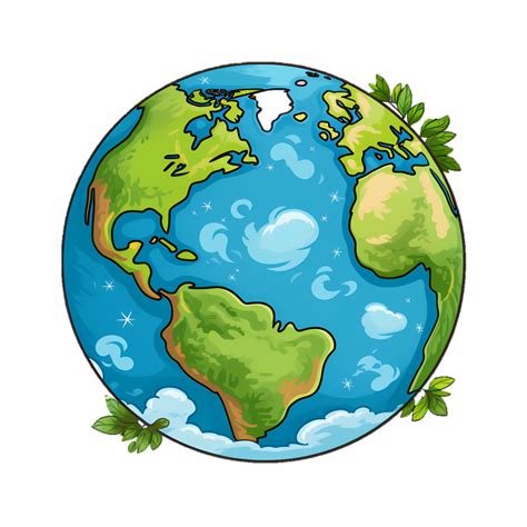 Erde Clip Art Mit Pflanze Element Ai Generativ Bild 25251865 PNG