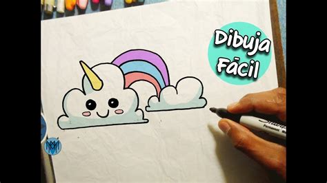 Cómo Dibujar una Nube Unicornio Kawaii Fácil How to Draw a Rainbow