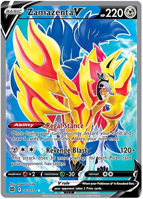 Zamazenta V Brilliant Stars 163 Pokemon Card
