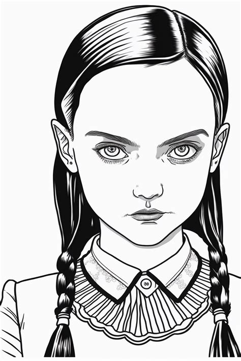 Libro de colorear Miércoles Addams Merlina Addams Wednesday Etsy España