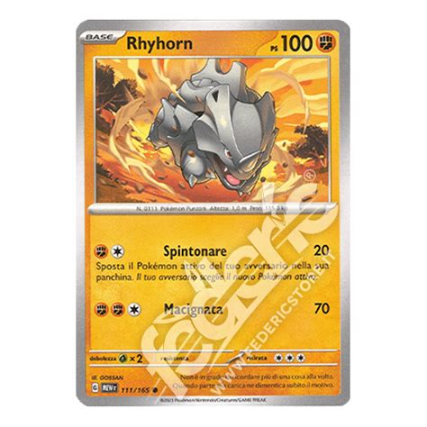 111 165 Rhyhorn Comune IT MINT Federicstore