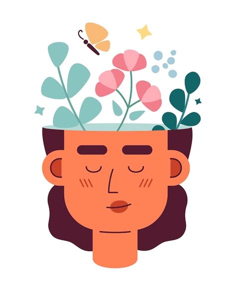 Ilustración de punto de vector de concepto plano de mentalidad positiva