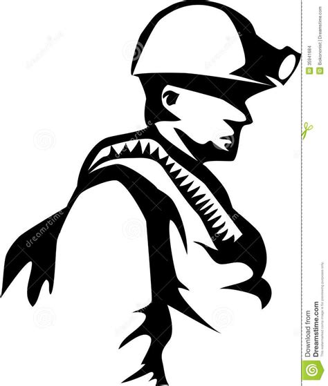 Miner Clipart Black And White