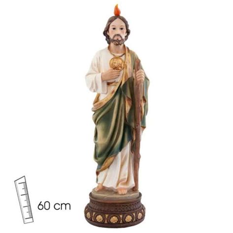 Figura san Judas Tadeo gran tamaño pedestal circular 60cm Botiga
