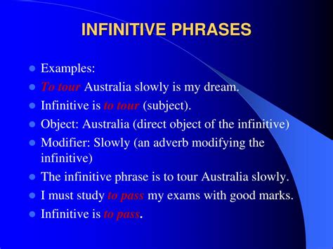 Sentences With Infinitive Phrases Examples
