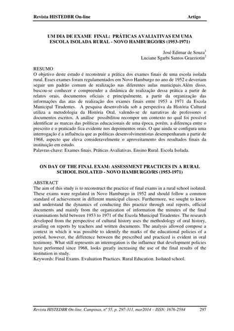 PDF A prática dos exames finais de uma escola isolada rural de Novo