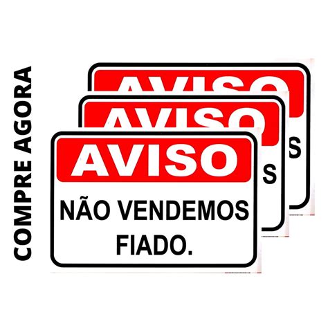 Promo O De Placa Informativa De Aviso N O Vendemos Fiado Cm X