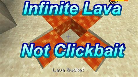 How To Make Infinite Lava In Minecraft Youtube